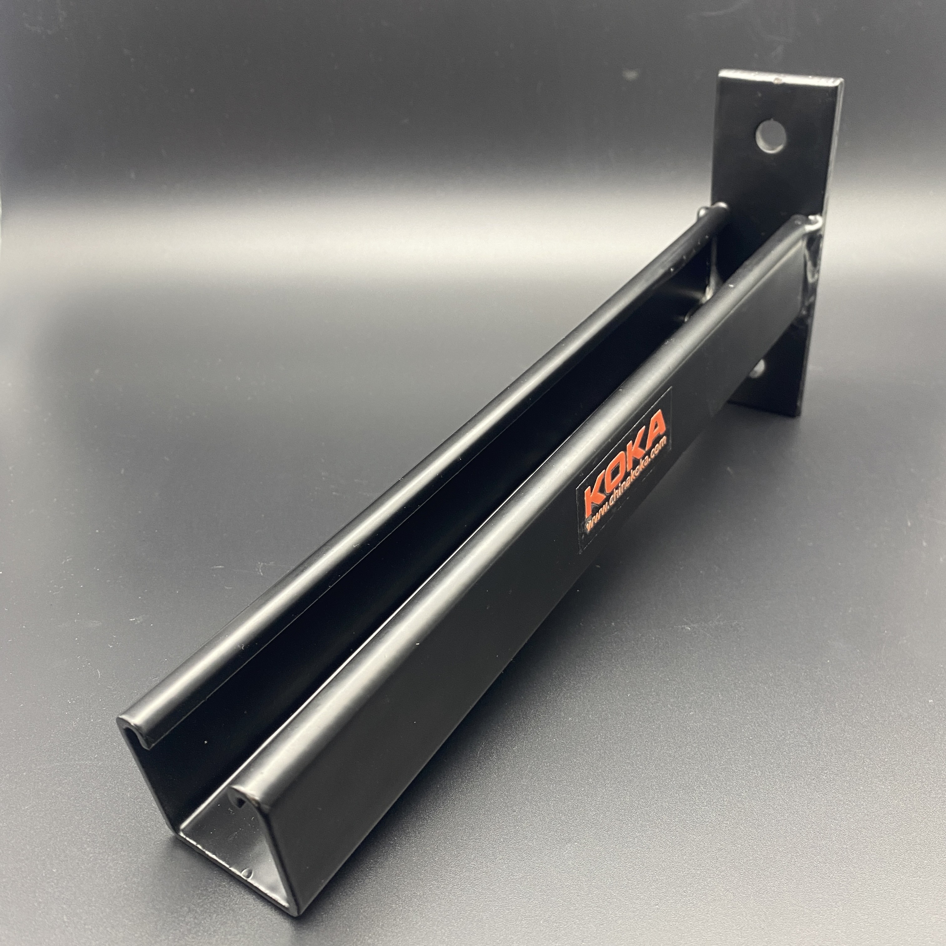 Black Powder Coated Slotted Strut Cantilever Brackets